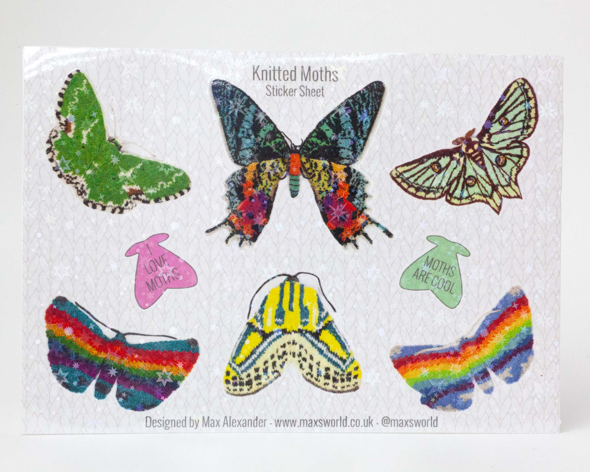 Stickers, Labels & Tags Stickers 2 Sheets Night Moths Stickers Paper ...